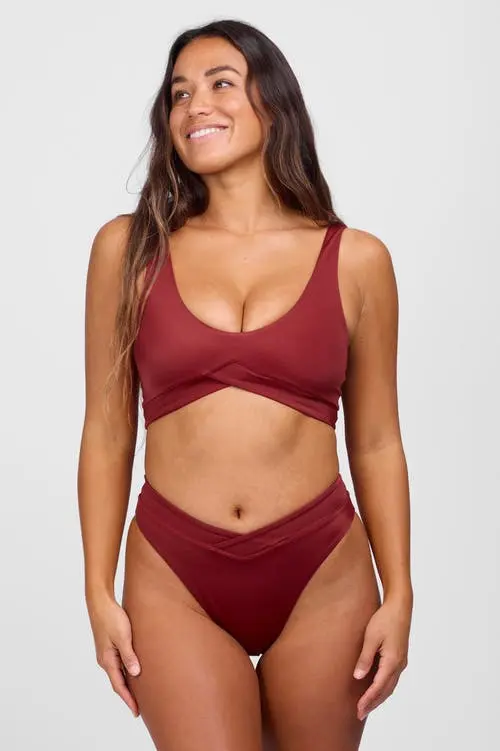 JOLYN Sirena Bikini Bottom - Garnet