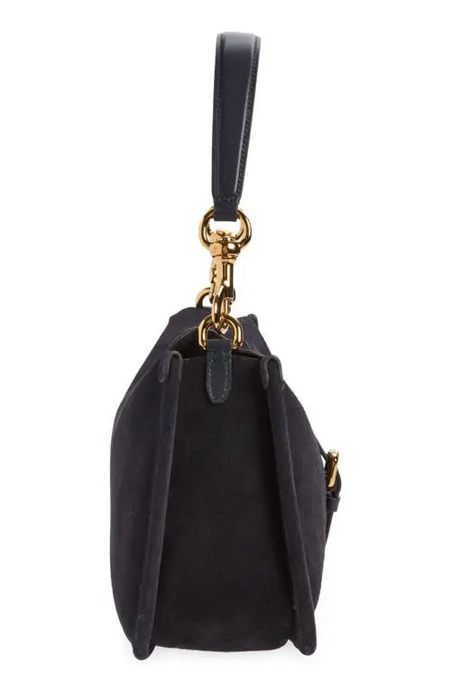 Etro Belted Suede Hobo Bag - Blue