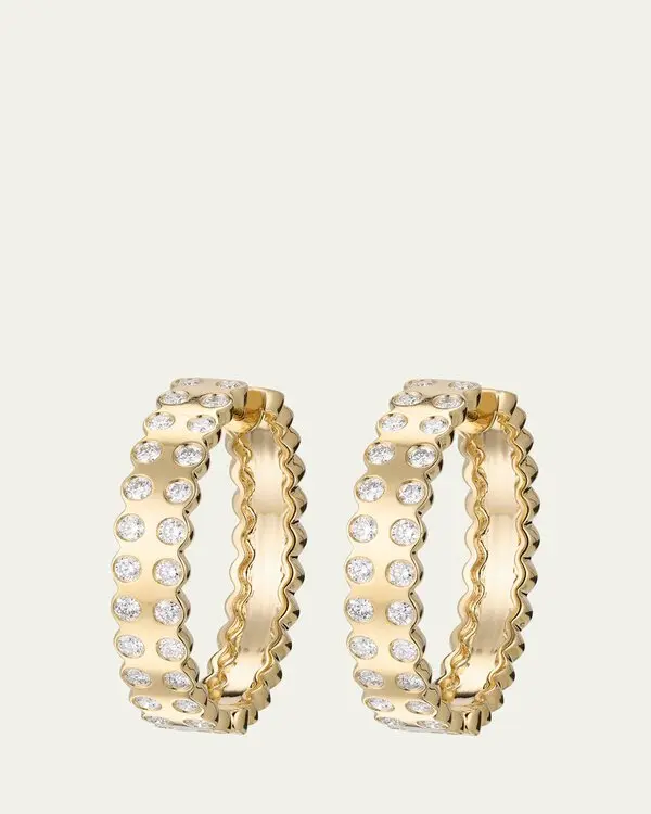 TYPE JEWELRY Leggo Diamond Hoop Earrings