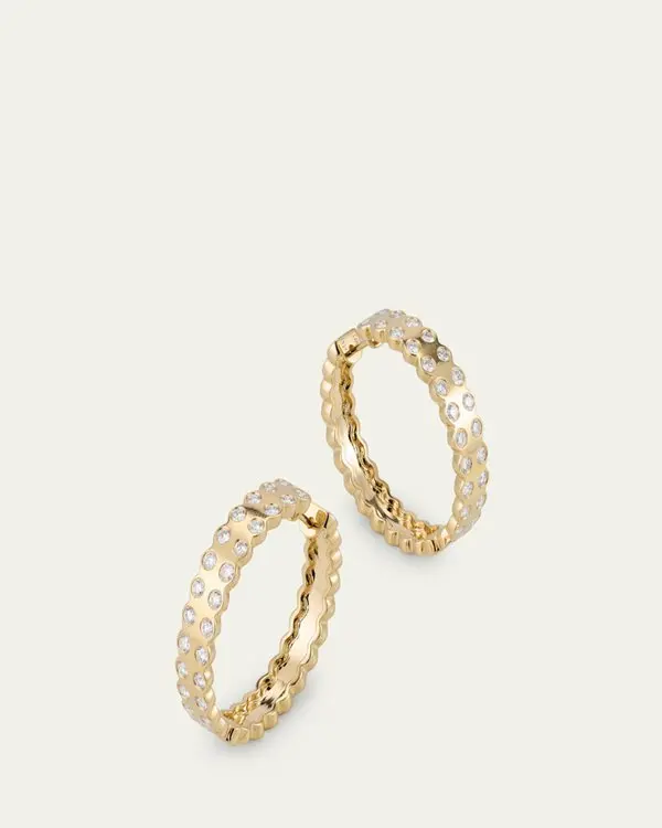 TYPE JEWELRY Leggo Diamond Hoop Earrings