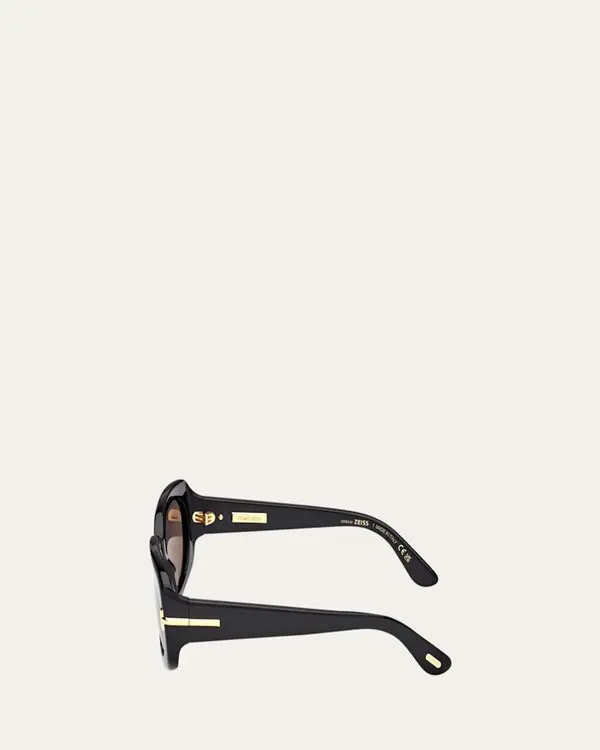 TOM FORD Rectangle Icon Collection Sunglasses - Black