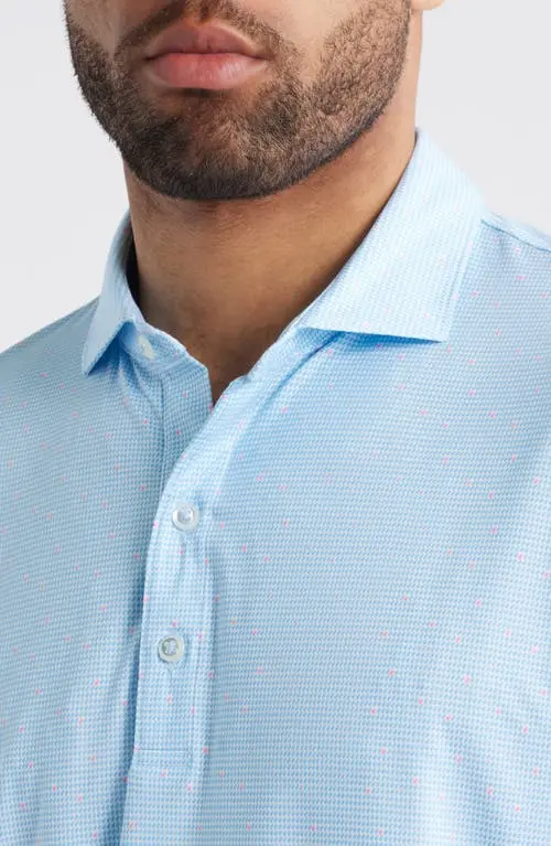 Johnnie-o Tundra Microprint Featherweight Performance Polo - Maliblu