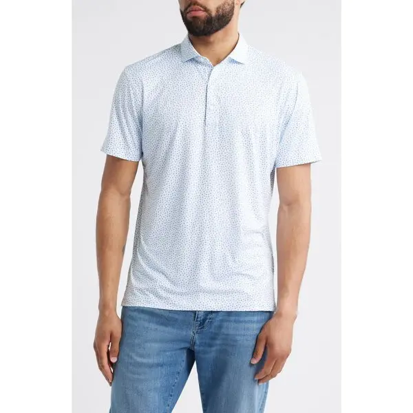 Johnnie-o Plumeria Floral Featherweight Performance Polo - Tide