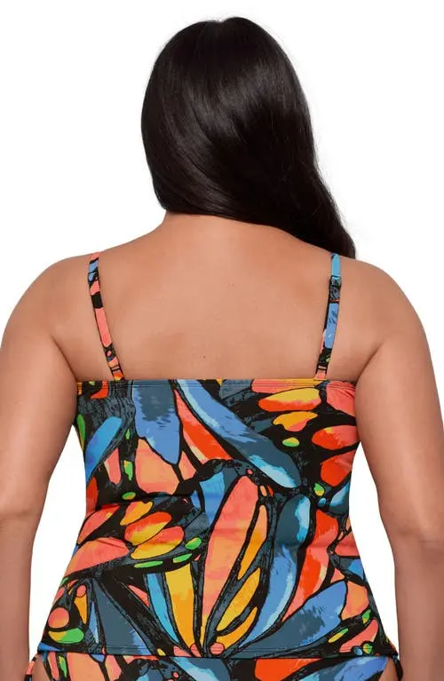 S3 Shirred-front Tankini Swimsuit Top - Winging It