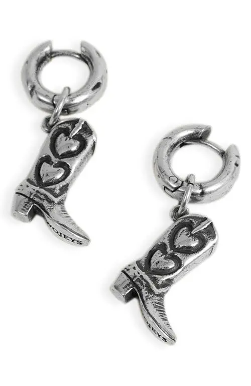 TWOJEYS Boots Huggie Hoop Earrings - Silver