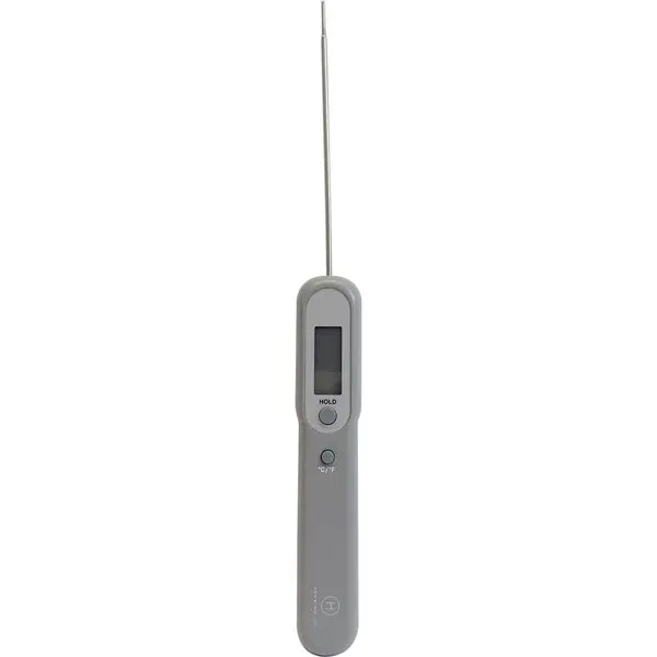 HENNING LEE Battery Free Kinetic Instant Read Thermometer For Kitchen And Grill - Gray