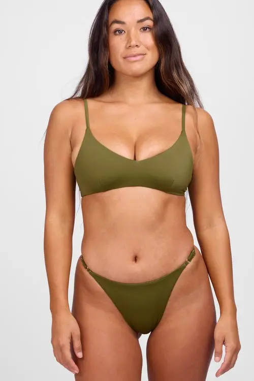 JOLYN Brooklyn Bikini Bottom - Kelp