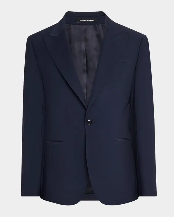 REISS Dream Single-breasted Wool-blend Suit Blazer - Bright Blue
