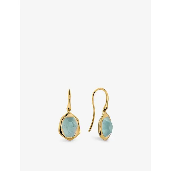 Monica Vinader Odyssey Aquamarine Drop Earrings - Blue