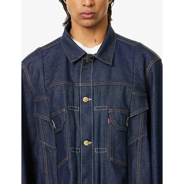 Sacai X Levi'S Relaxed-Fit Denim Jacket - Indigo | Editorialist