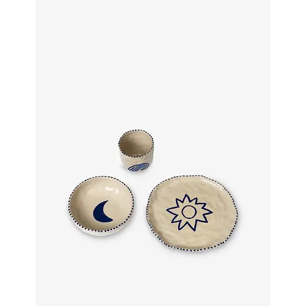 FERM LIVING Naive Hand-painted Ceramic Set