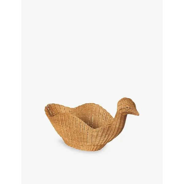 FERM LIVING Bird Braided Rattan Storage Basket