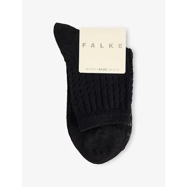Falke Beach Drop Open-knit Socks - Black
