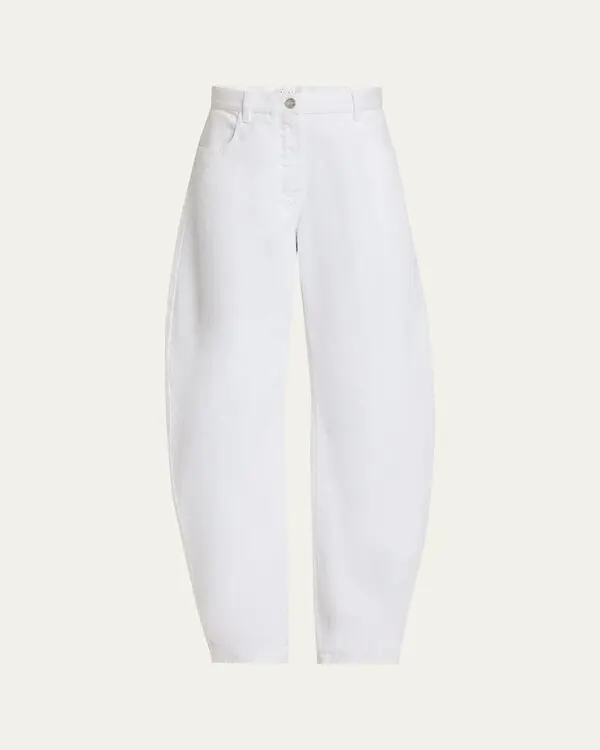 Alaïa Rounded High-rise Jeans - Blanc
