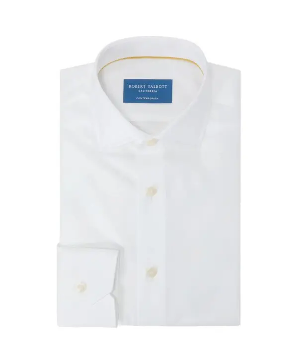 Robert Talbott Reynolds Double Twill Contemporary Fit Shirt - White