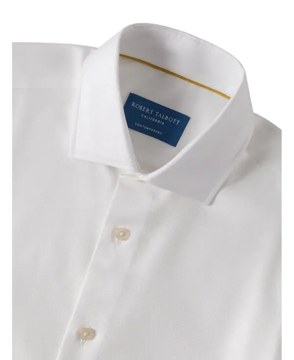 Robert Talbott Reynolds Double Twill Contemporary Fit Shirt - White