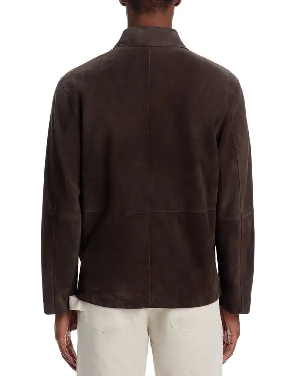 FRAME Suede Chore Jacket - Dark Brown