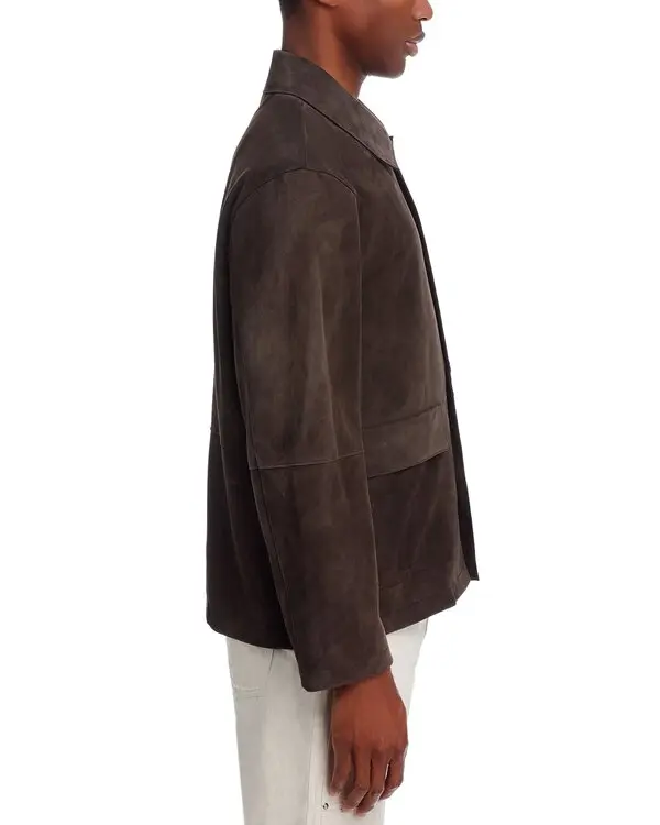 FRAME Suede Chore Jacket - Dark Brown