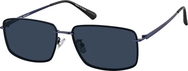 Zenni Full Rim Rectangle Sunglasses - Blue