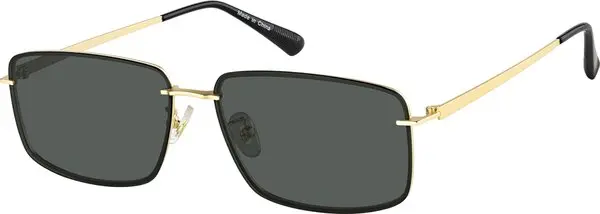 Zenni Full Rim Rectangle Sunglasses - Gold