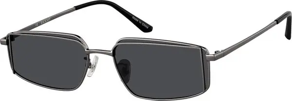 Zenni Full Rim Rectangle Sunglasses - Gray