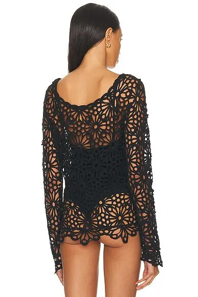 Norma Kamali Off Shoulder Raglan Top - Black