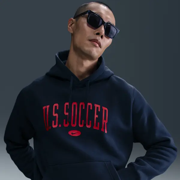 Nike Usa Club Soccer Pullover Hoodie - Blue