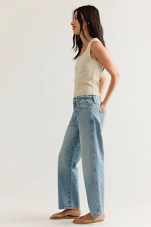AMO Billie Mid-rise Straight Leg Jeans - Mystical