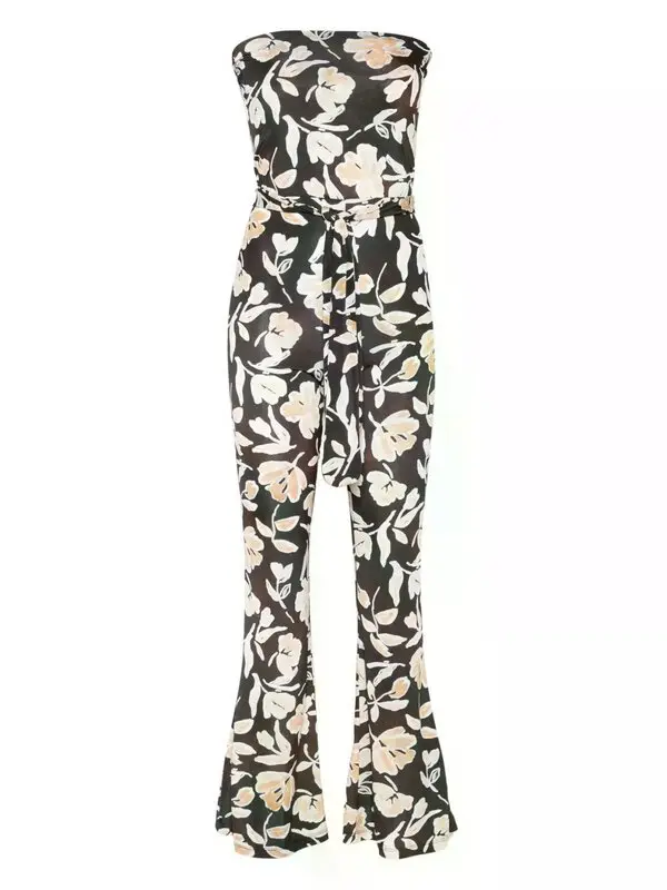 Patrizia Pepe Floral-print Jumpsuit - Black