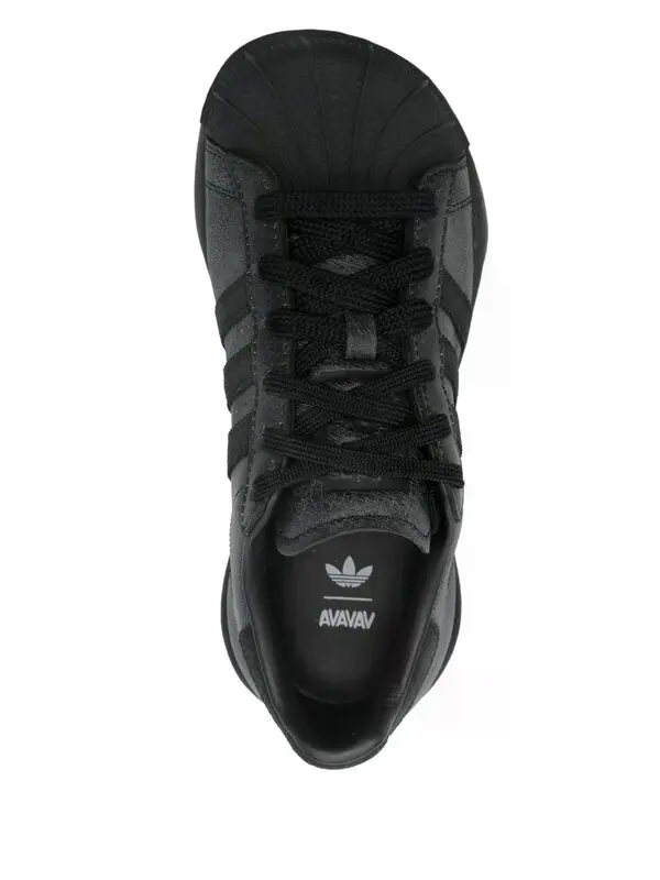 Adidas X Avavav Superstar Leather Sneakers - Black
