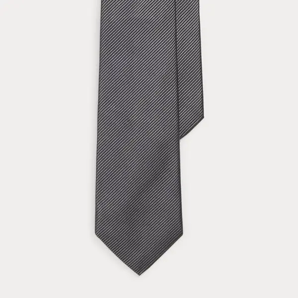 Ralph Lauren Corded Silk Neck Tie - Mid Grey