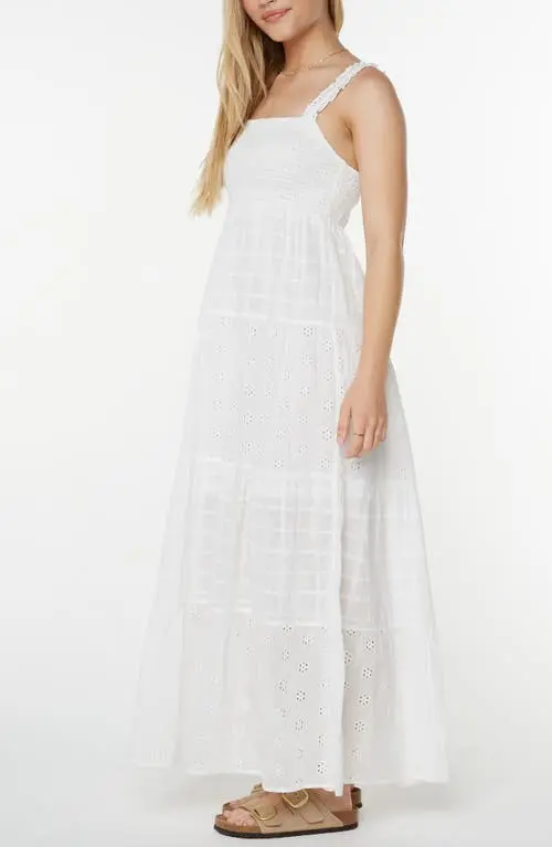 Roxy Lily Bloom Eyelet Ruffle Maxi Dress