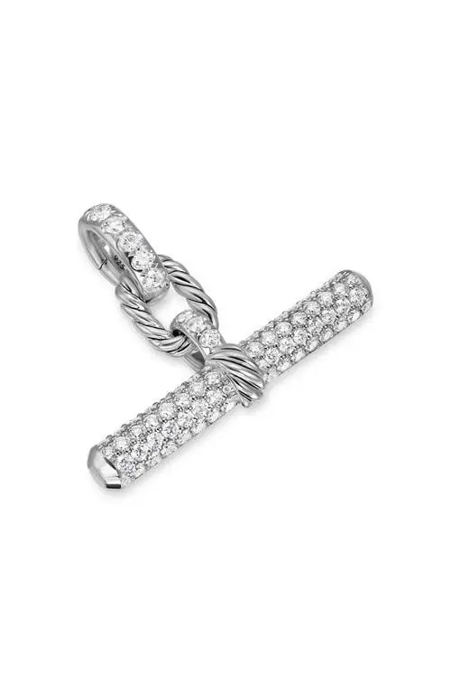David Yurman Madison® Toggle Pendant With Diamonds - Diamond/ Silver