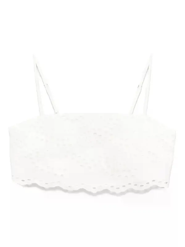 MC2 SAINT BARTH Cotton Cropped Top - White