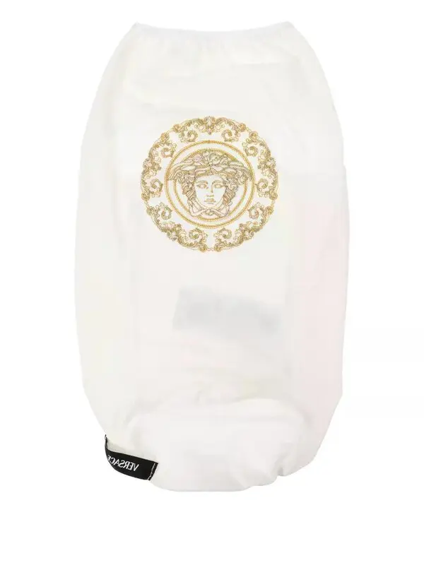 Versace Medusa Head-embroidered Bathrobe - White