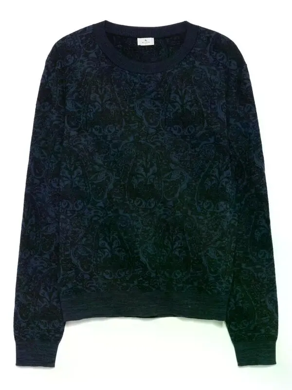 Etro Paisley-motif Sweater - Blue