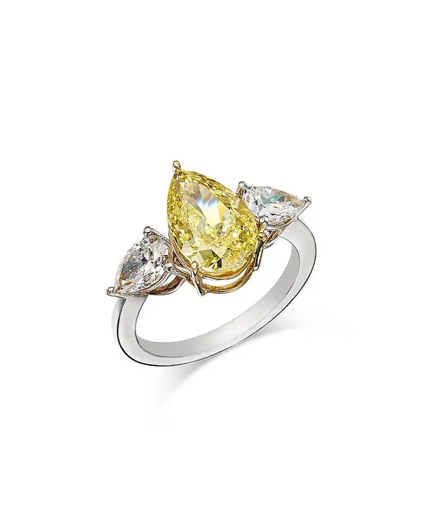 Bloomingdale'S Certified Lab Grown Diamond Engagement Ring 4.1 Tcw - Yellow/white