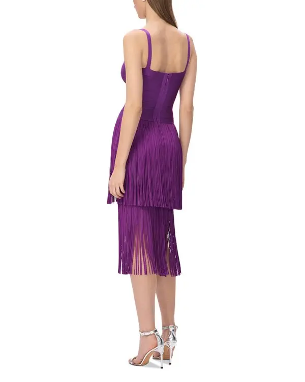 Herve Leger Georgia Fringe Bandage Dress - Cosmo