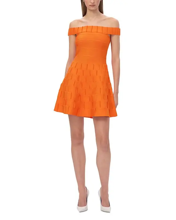 Buy Herve Leger Catalina Mini Bandage Dress - Sunset At 70% Off |  Editorialist