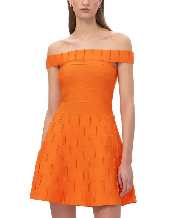Buy Herve Leger Catalina Mini Bandage Dress - Sunset At 70% Off |  Editorialist