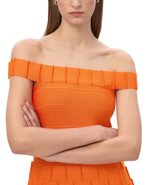 Buy Herve Leger Catalina Mini Bandage Dress - Sunset At 70% Off |  Editorialist