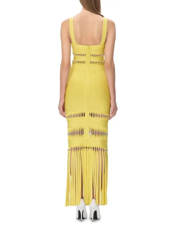 Herve Leger Ines Gown - Citron