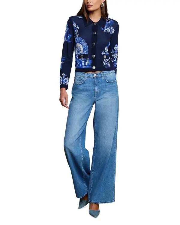 L'Agence Alicent High Rise Wide Leg Jeans