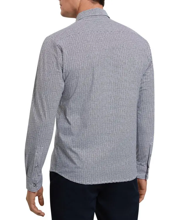 Ted Baker London Wavey Regular Fit Geometric Shirt - Black