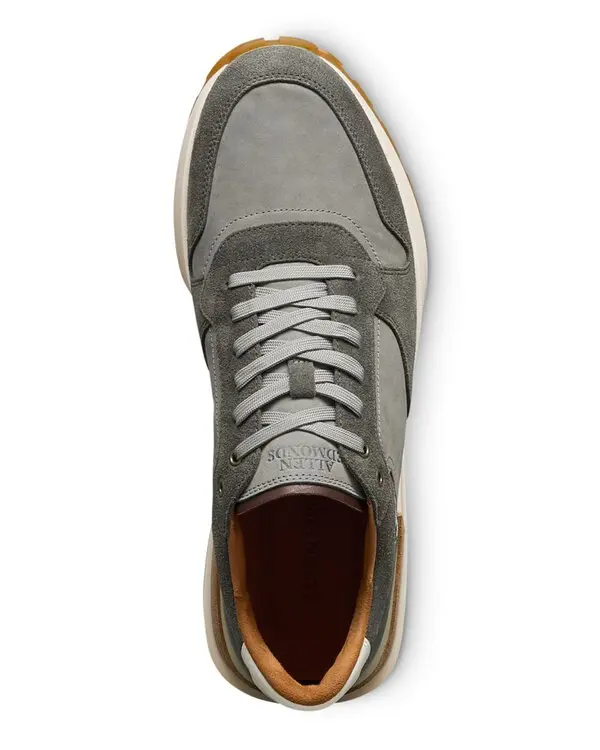 Allen Edmonds Lionel Leather Low Top Sneakers - Grey