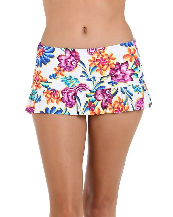 La Blanca Paradiso Ruffled Swim Skirt - Multi