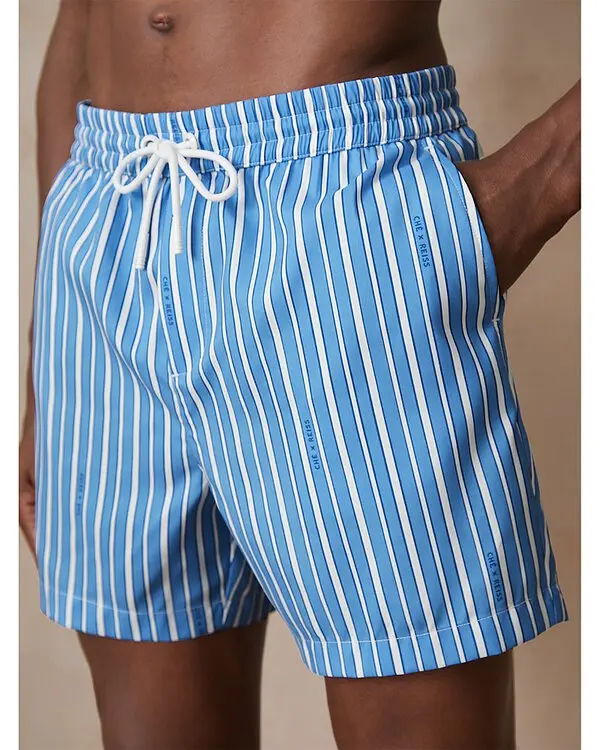 REISS Che Corva Striped Swim Shorts - Blue/white