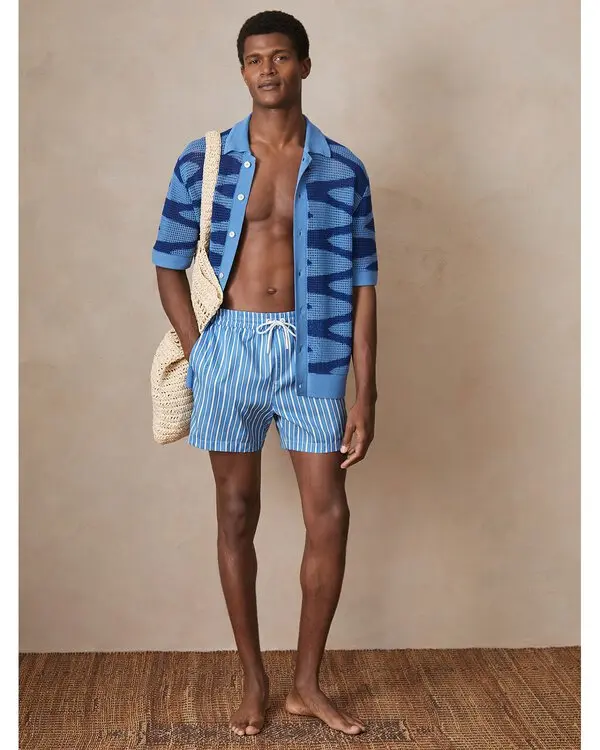 REISS Che Corva Striped Swim Shorts