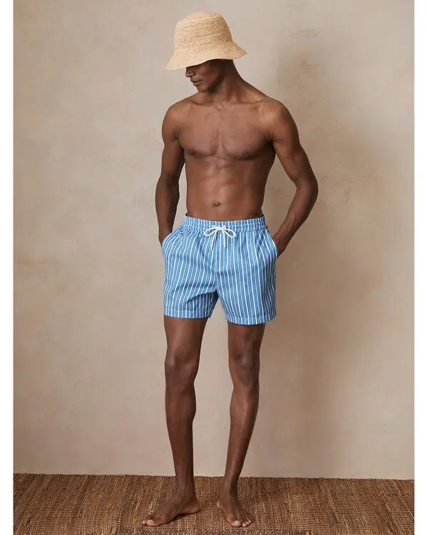 REISS Che Corva Striped Swim Shorts