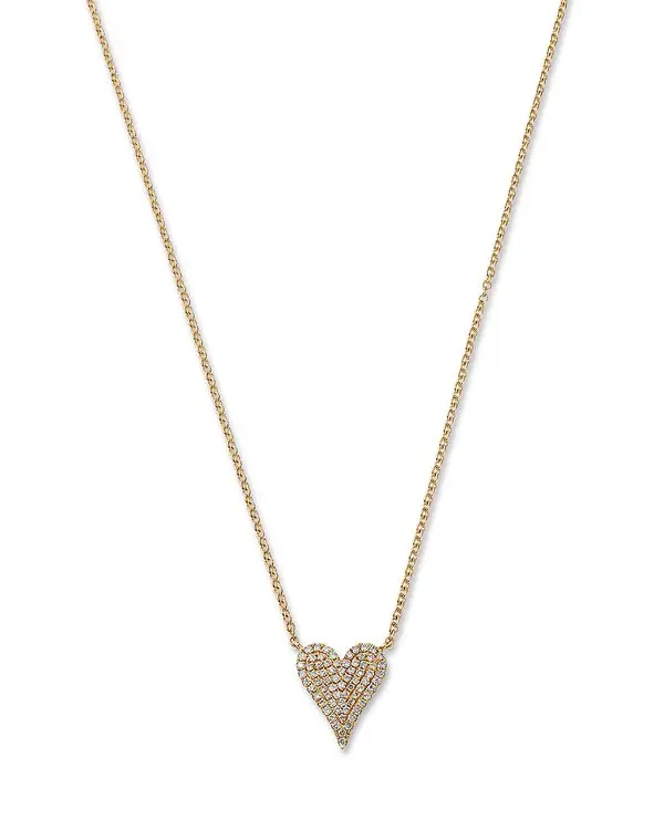 Bloomingdale'S Diamond Pave Heart Pendant Necklace - Gold